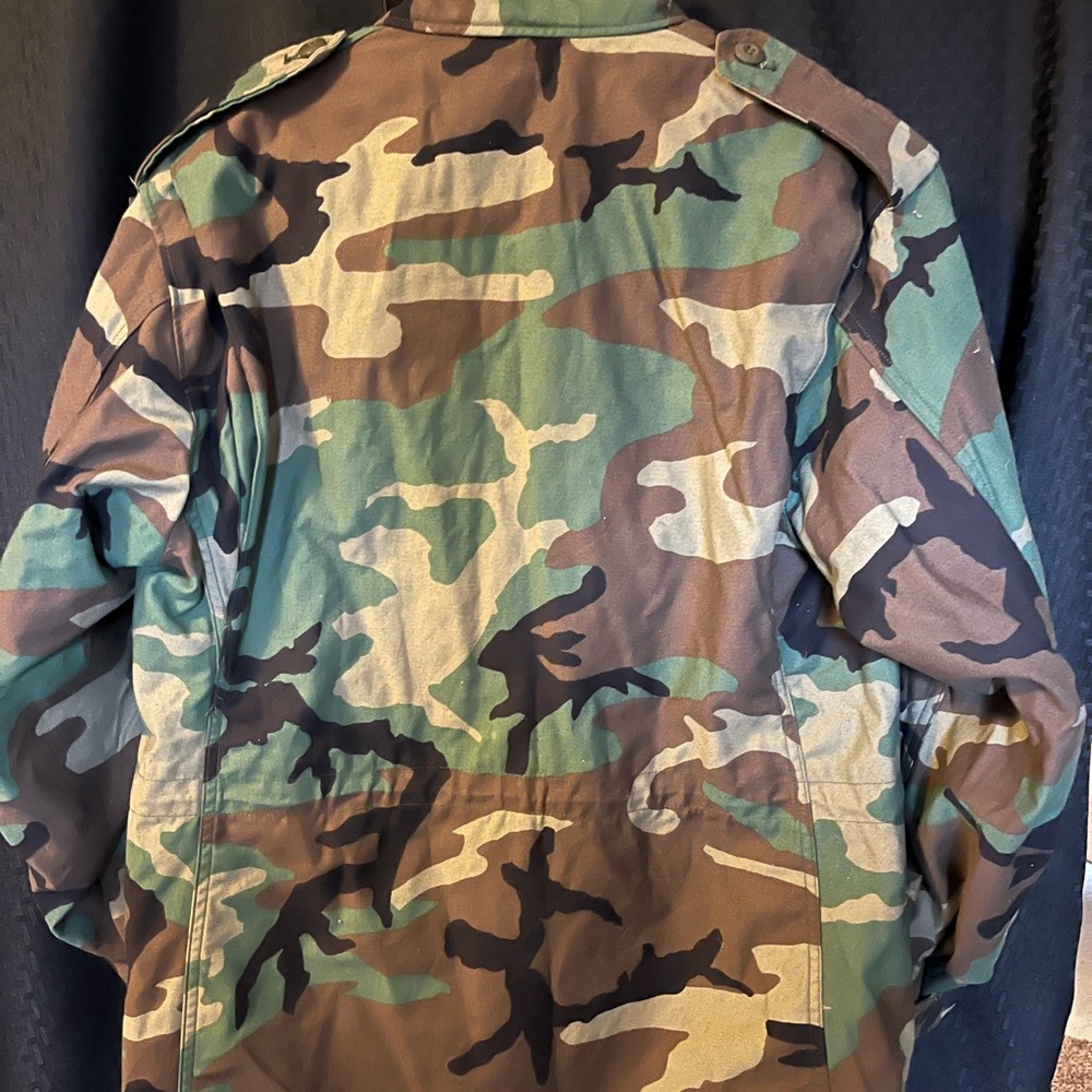 Authentic M65 Field Jacket Bdu Woodland Camouflage - Gem